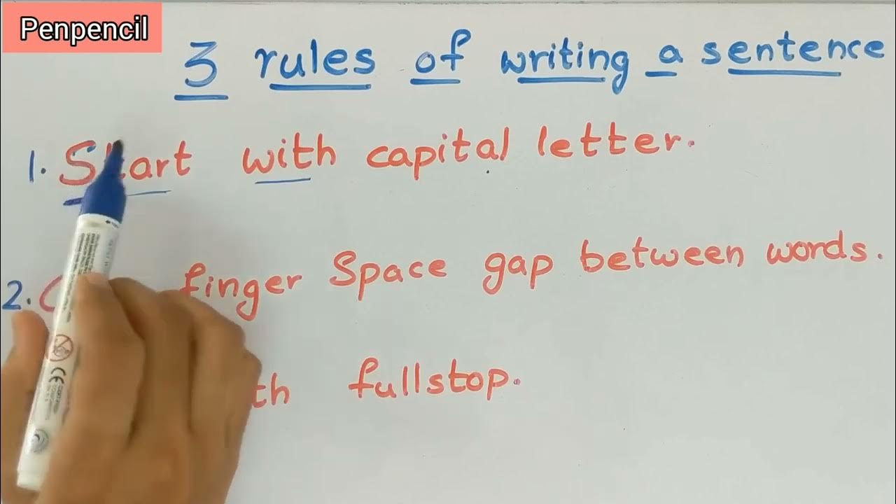 3 rules for writing sentence/English/UKG English - YouTube