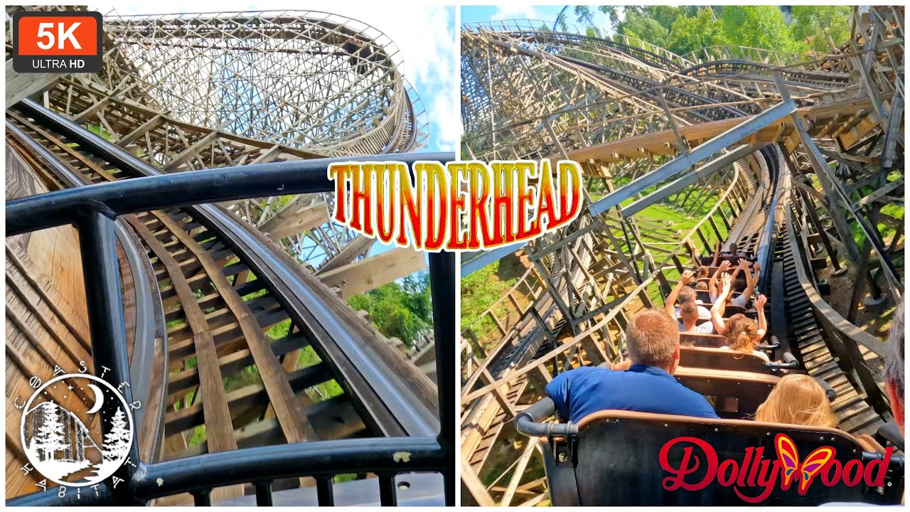 Thunderhead Front Row and Back Row On Ride POV 5K 60 FPS | Classic GCI Woodie | Dollywood ...