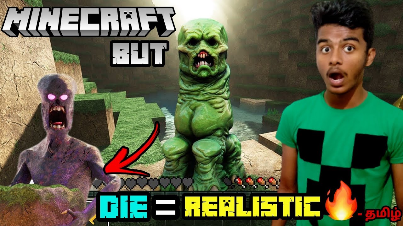 MINECRAFT BUT IF I DIE THE WORLD TURNS REALISTIC | MINECRAFT IN TAMIL ...