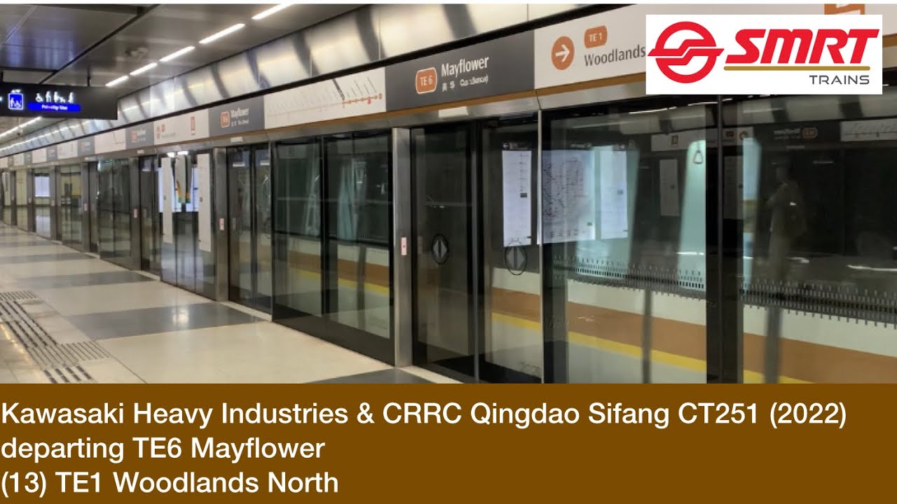 SMRT Trains [TEL] Kawasaki & CRRC Sifang CT251 [2022] departing ...