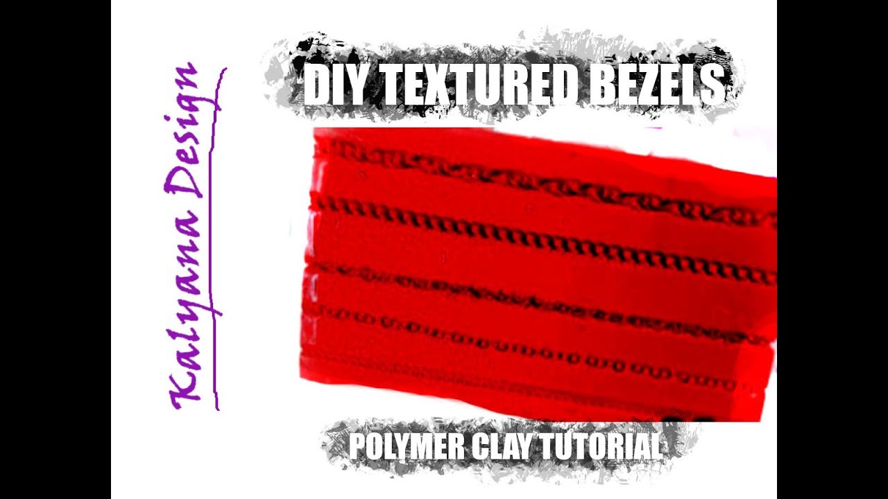 DIY textured bezels polymer clay tutorial 193 - YouTube