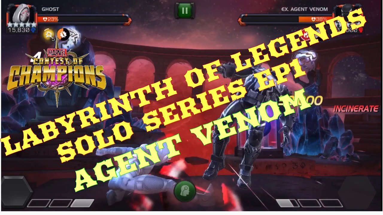 LABYRINTH OF LEGENDS SOLO SERIES! EPISODE 1! 58% Ghost vs Agent Venom ...