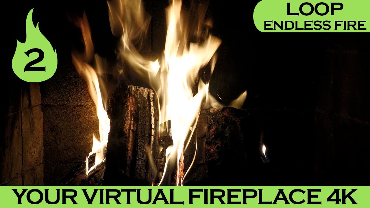 Endless Fire LOOP #2 Wood Logs Looped Burning with Crackling Fire ...