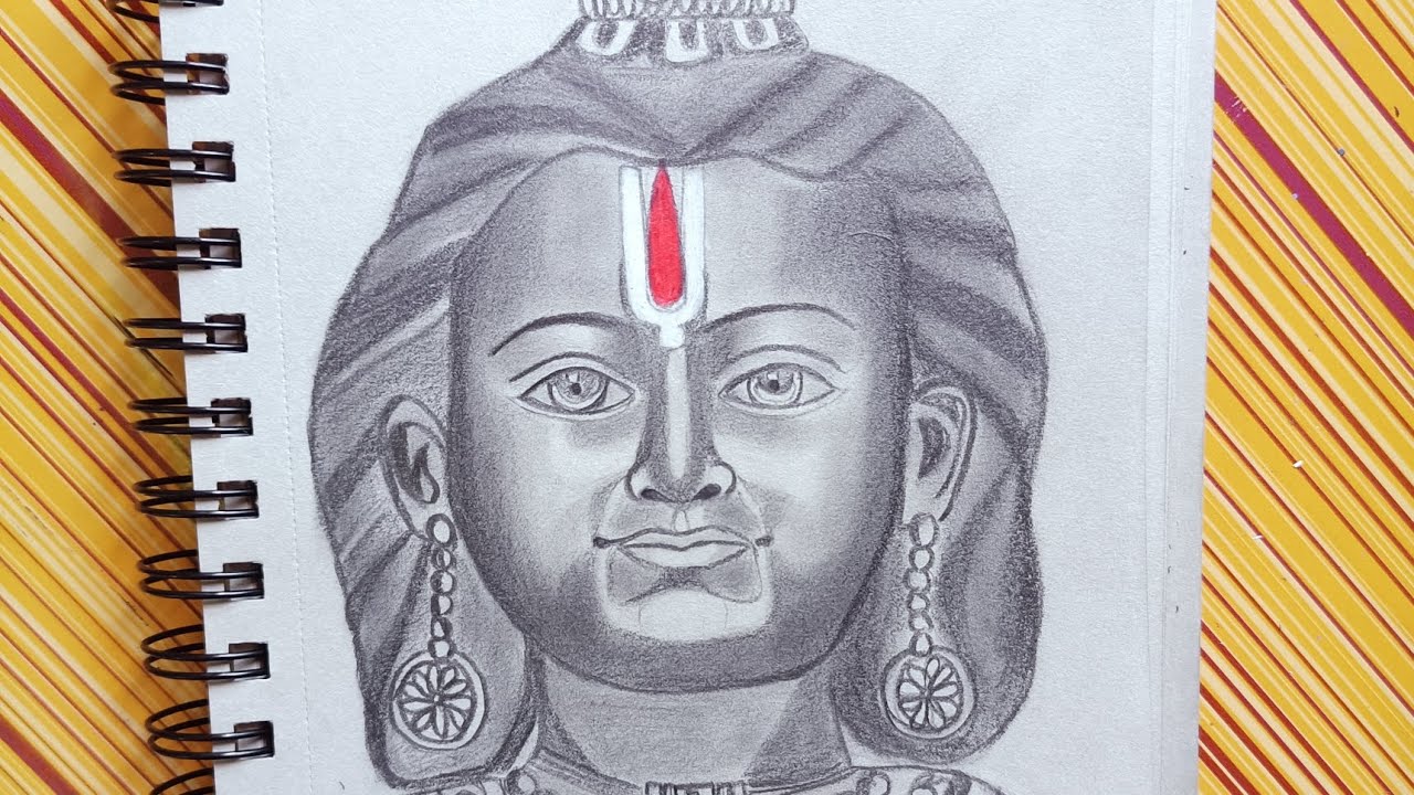 Shree Ram lalla drawing |How to draw Shree Ram lalla| Ayodhya Ram ...