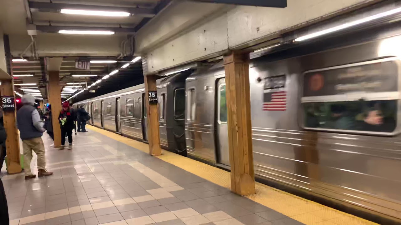 MTA R68 B Train Departs At 36 Street (Rerouted) - YouTube