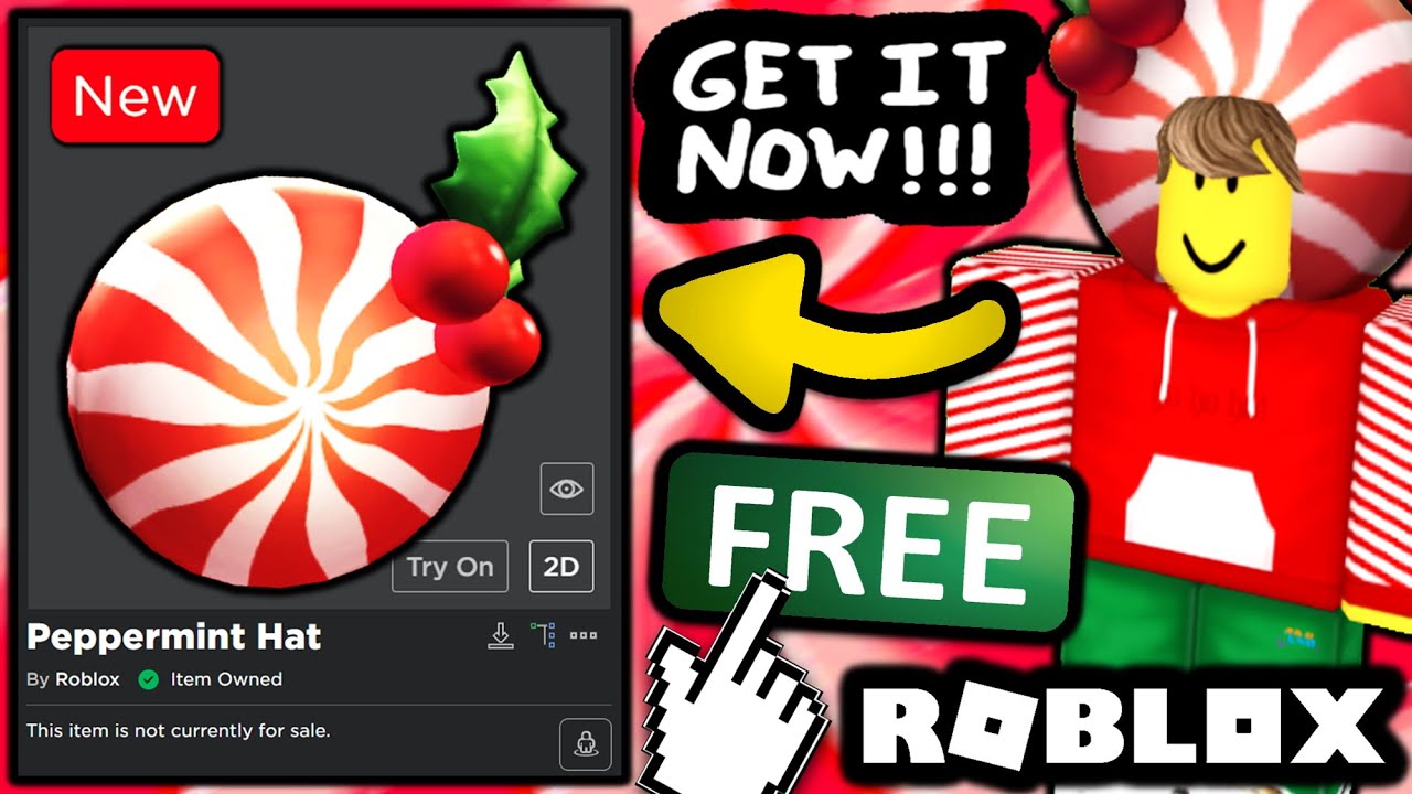 FREE ACCESSORY! HOW TO GET Peppermint Hat! (ROBLOX) - YouTube