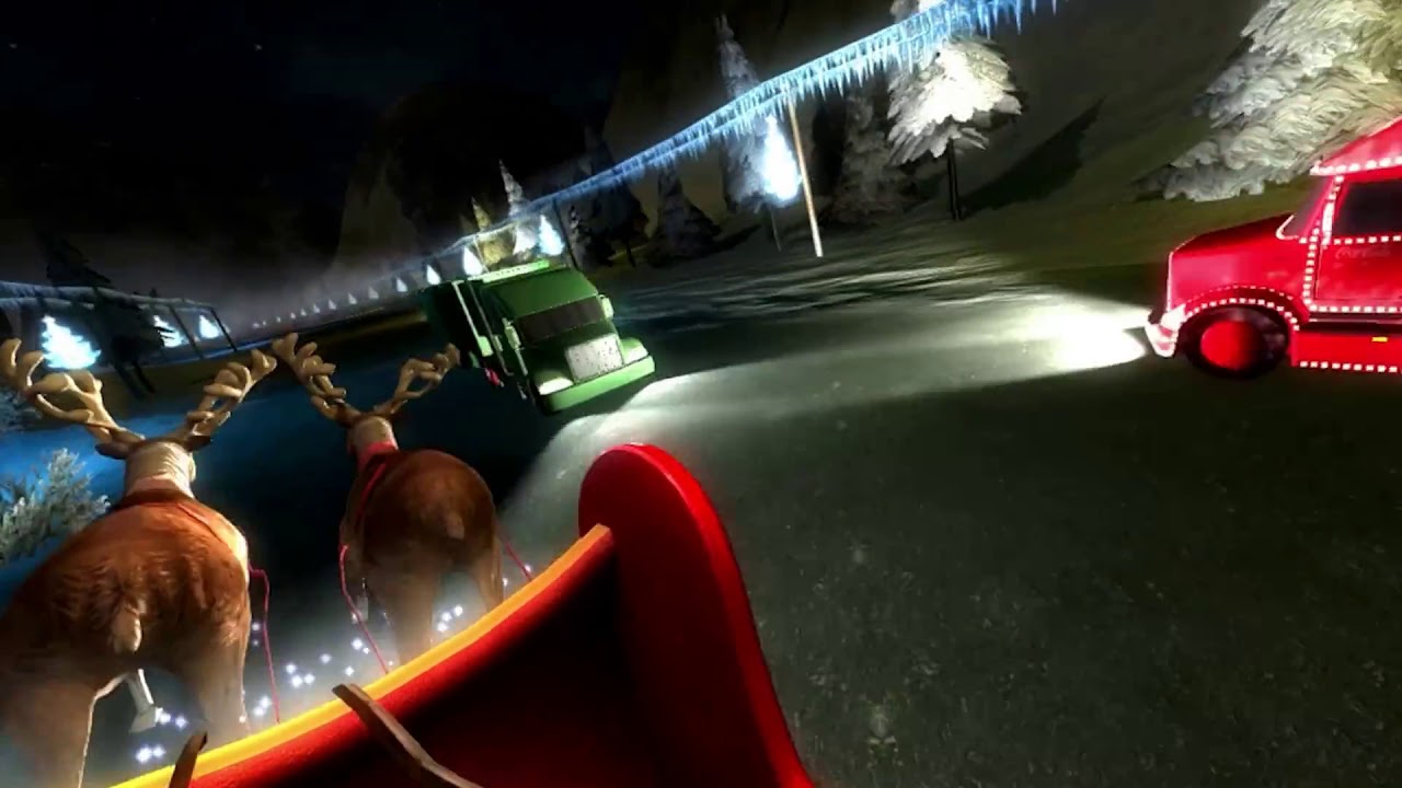 Santa's sleigh ride Virtual reality - YouTube