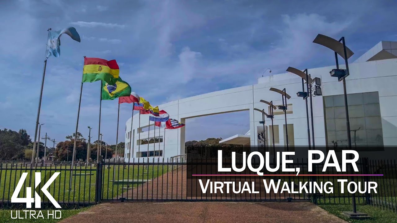 【4K 60fps】🇵🇾 VIRTUAL WALKING TOUR: 🚶 «Luque - Paraguay 2021» 🎧 Original ...