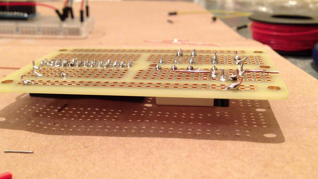 HowTo: solder components on to permaproto board. - YouTube