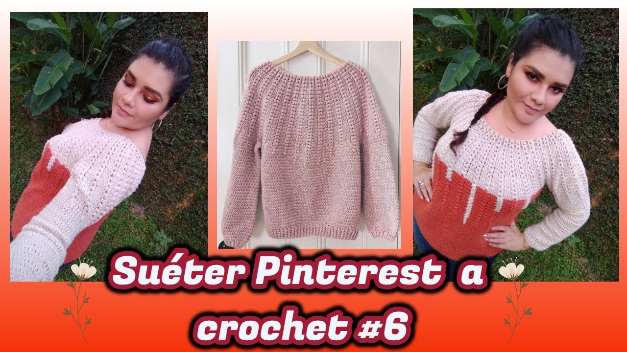 Suéter pinterest a crochet #6 - YouTube