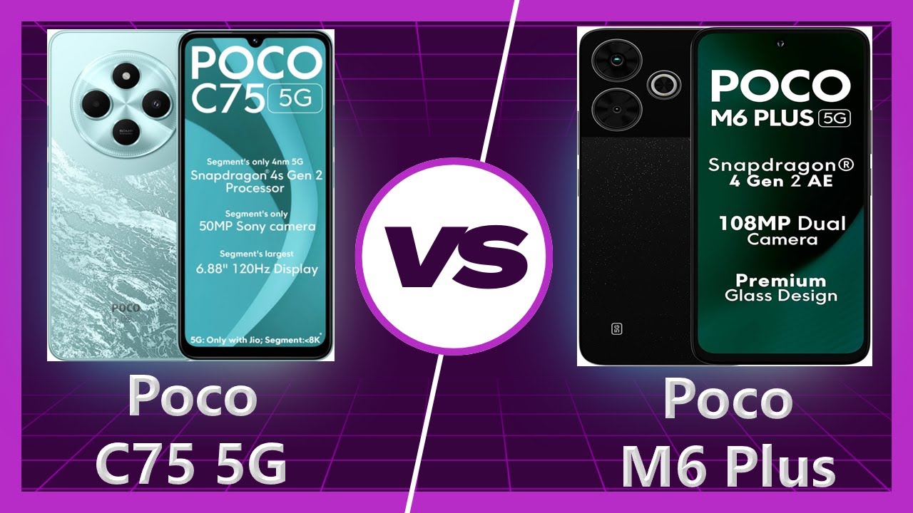 Poco M6 Plus vs Poco C75 5G Detailed Comparison - YouTube