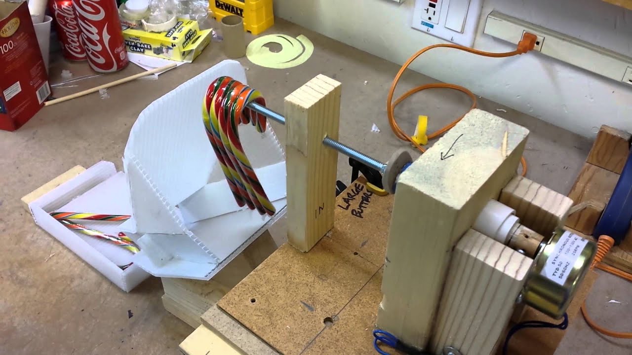 Candy Cane Dispenser - Elevator Tray - YouTube