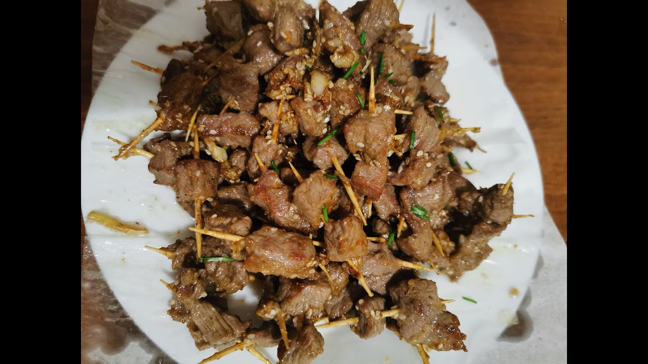 Kuchnia Chińska 中国美食: Mięso wołowe na wykałaczce 牙签牛肉 ya qian niu rou ...
