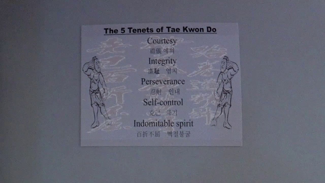 5 Tenets of TKD - YouTube