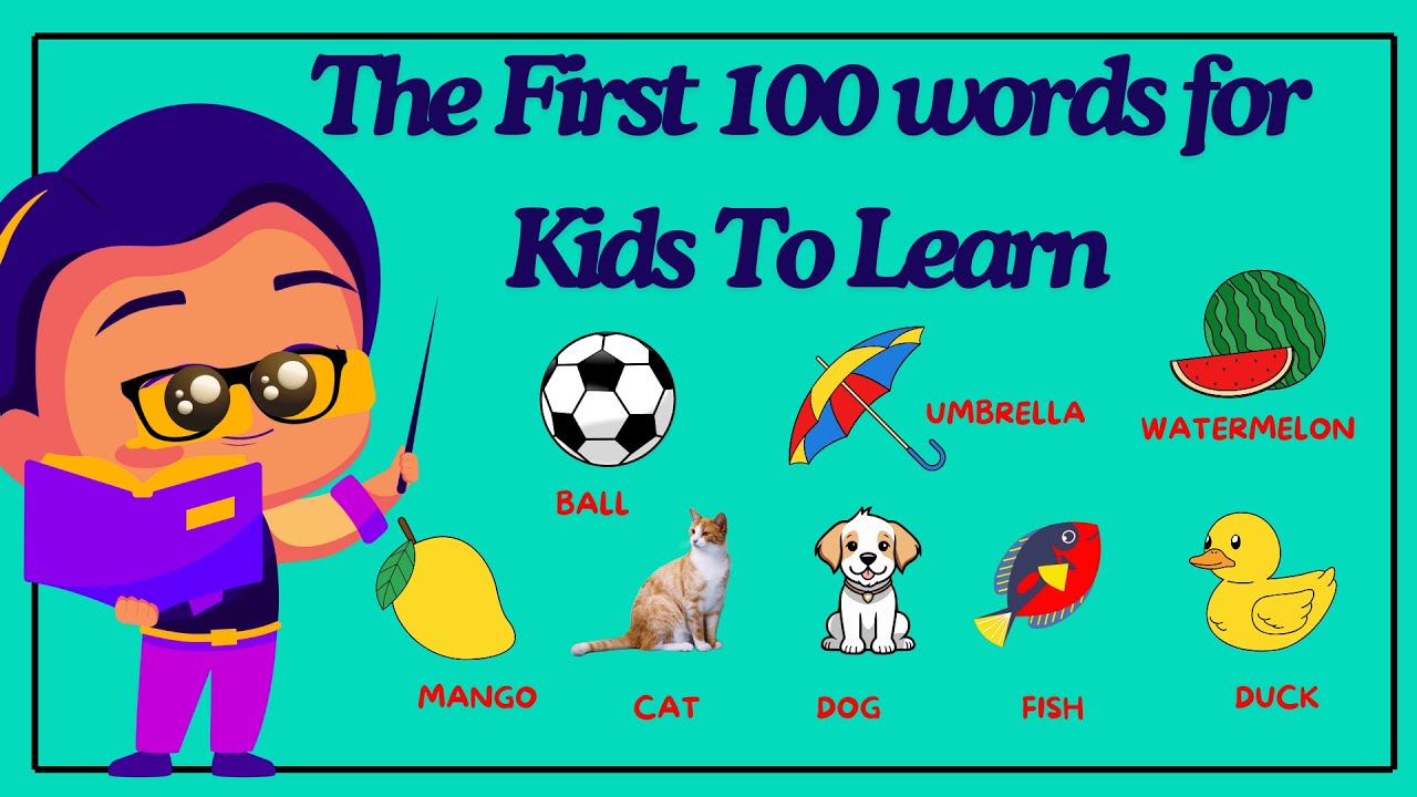 First 100 Words for Kids - Fun & Easy Learning with Pictures and Sounds ...