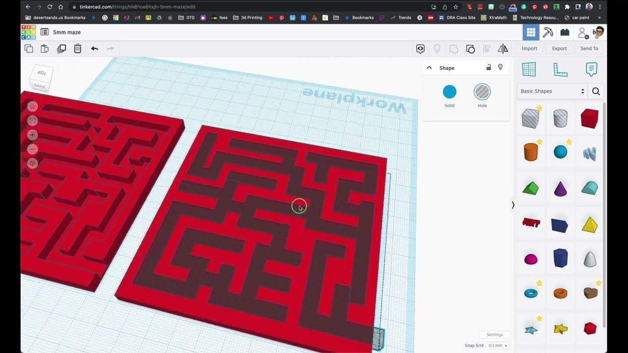 How to Make a Maze Using Tinkercad and a 5mm Ball Bearing - YouTube