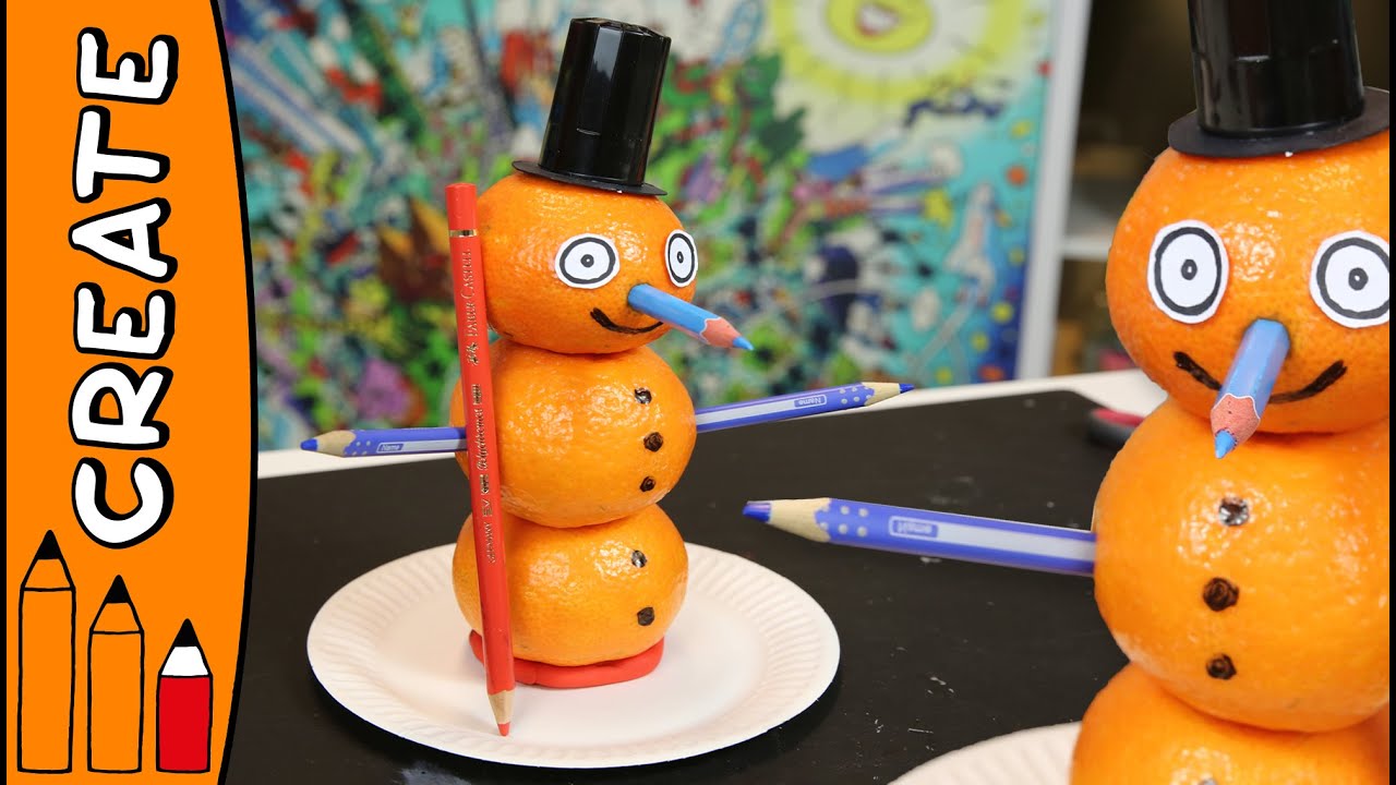 DIY Mandarin Snowman | Craft Ideas With Øistein - YouTube