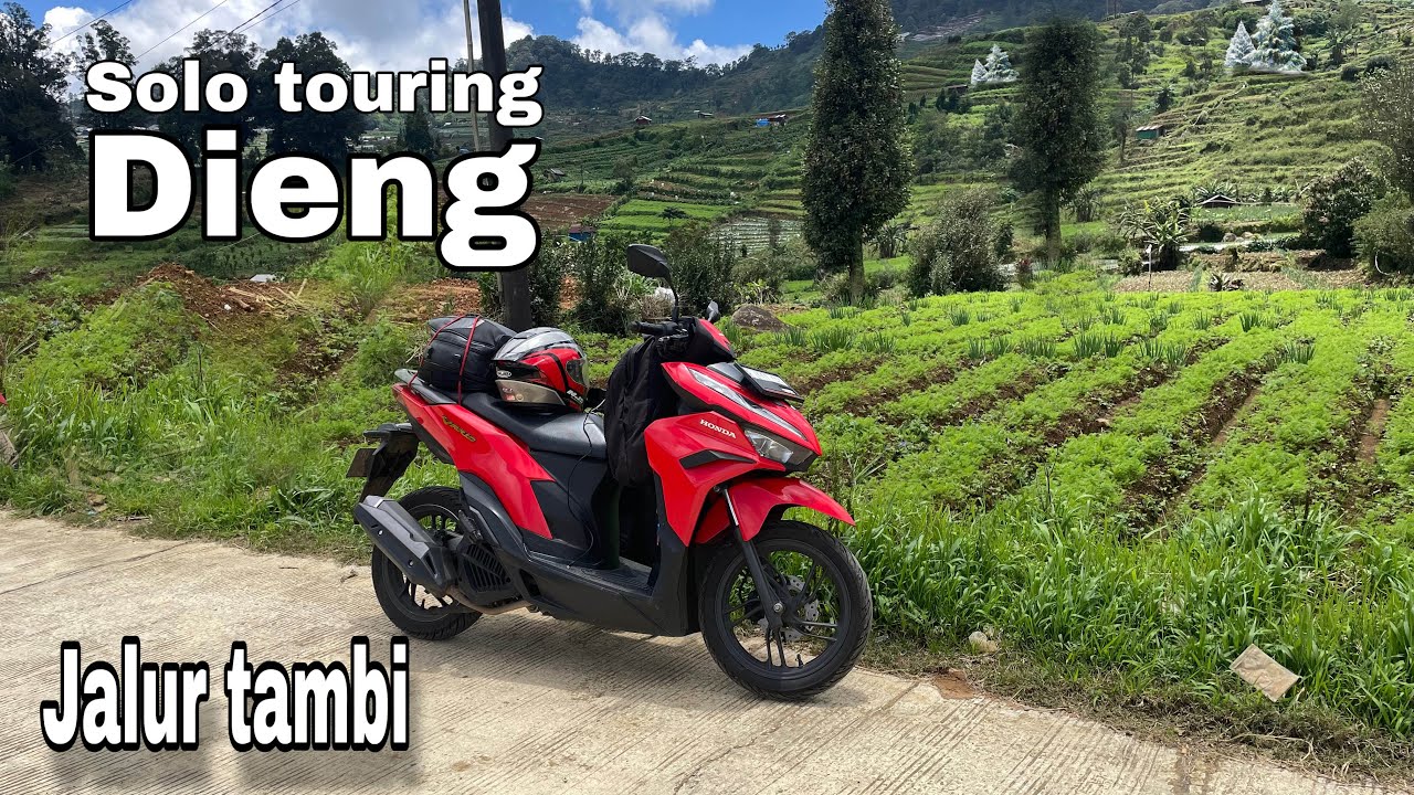 Solo touring dieng via jalur yang ga biasa dengan motor vario 125 - YouTube