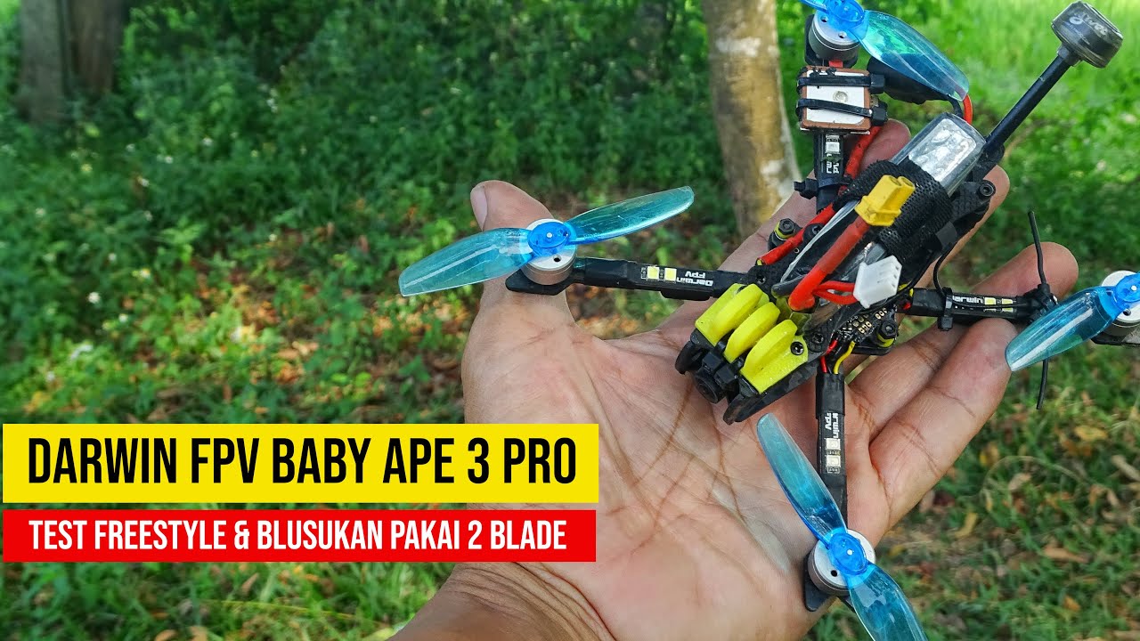 Drone fpv Darwin baby ape 3 Pro 3 inch pakai 2 blade | Drone fpv murah ...