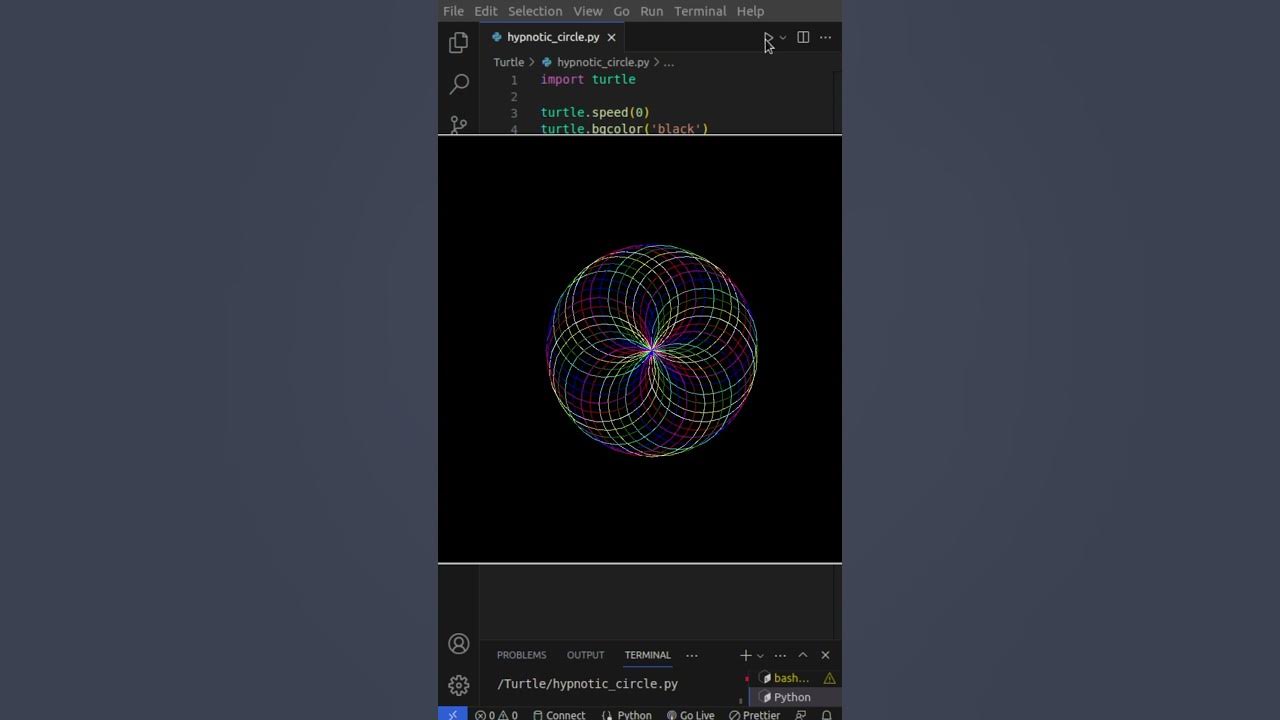 Hypnotic 😵‍💫😵‍💫 Circle with Python 🔥🔥 | #creative #python #tutorial - YouTube