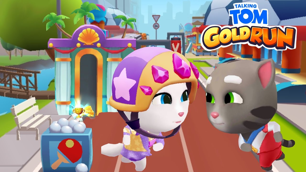 Talking Tom Gold Run - Gymnast Angela vs Champion Tom in Revamped ...