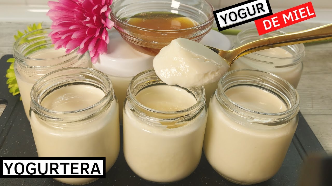 YOGUR CASERO DE MIEL🍯bien rico y nutritivo en yogurtera - YouTube