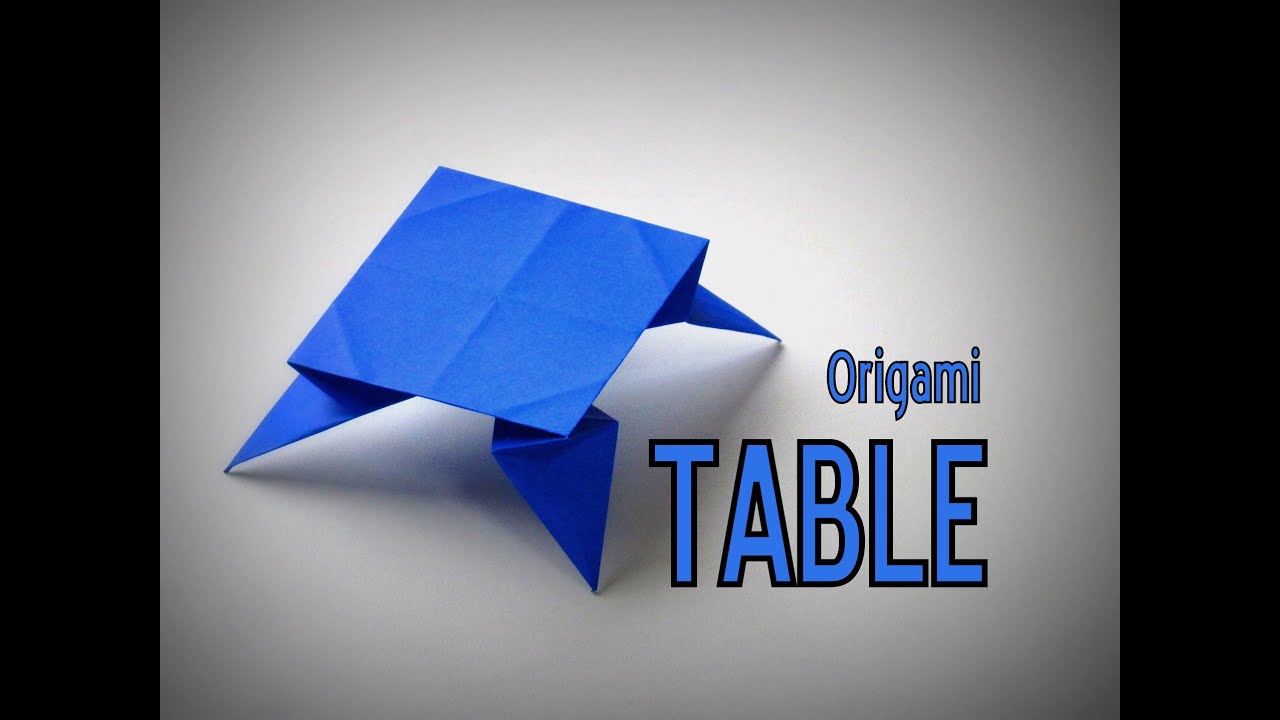 Origami - How to make a TABLE - YouTube