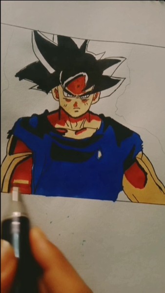 drawing UI GOKU 💙from dbs | #art #shorts #animeart #voicebor #viral # ...