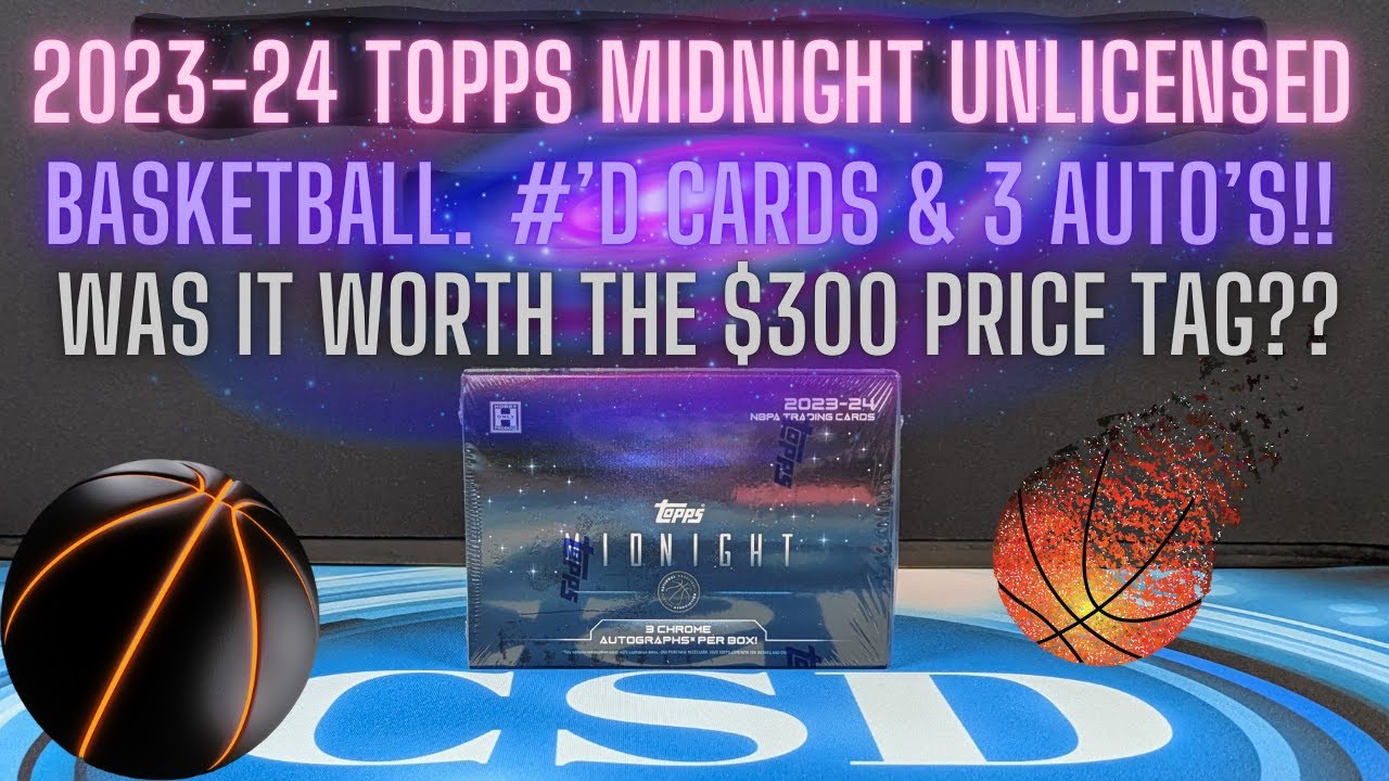 2023-24 Topps Midnight Basketball Hobby Box Review!! These look Nice ...