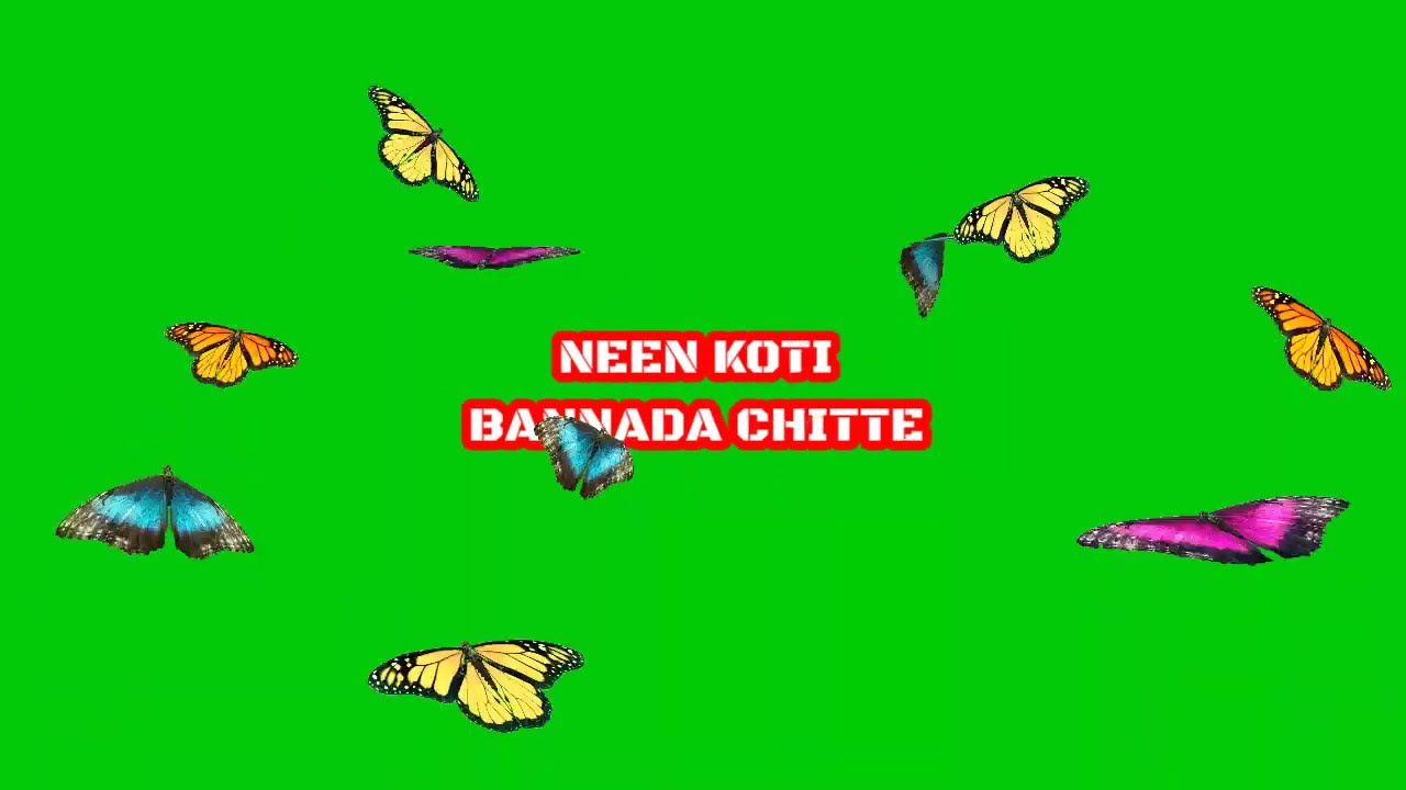 Neen koti bannada chitte || green screen video || kannada song - YouTube