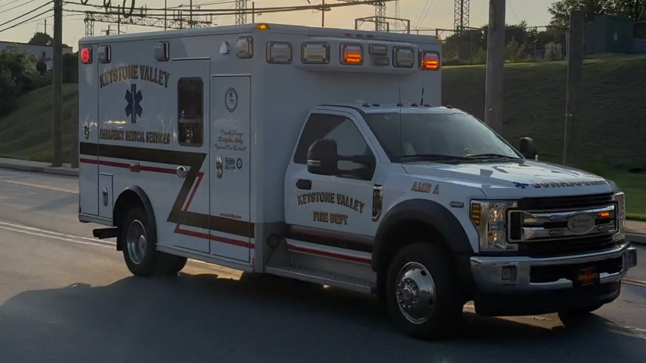Keystone Valley Fire Department Ambulance 8-1 Responding - YouTube