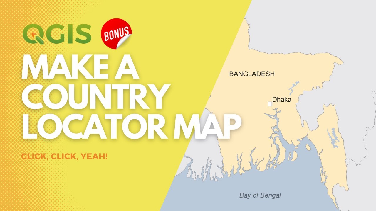 Make a country locator map - all steps included - in QGIS - YouTube