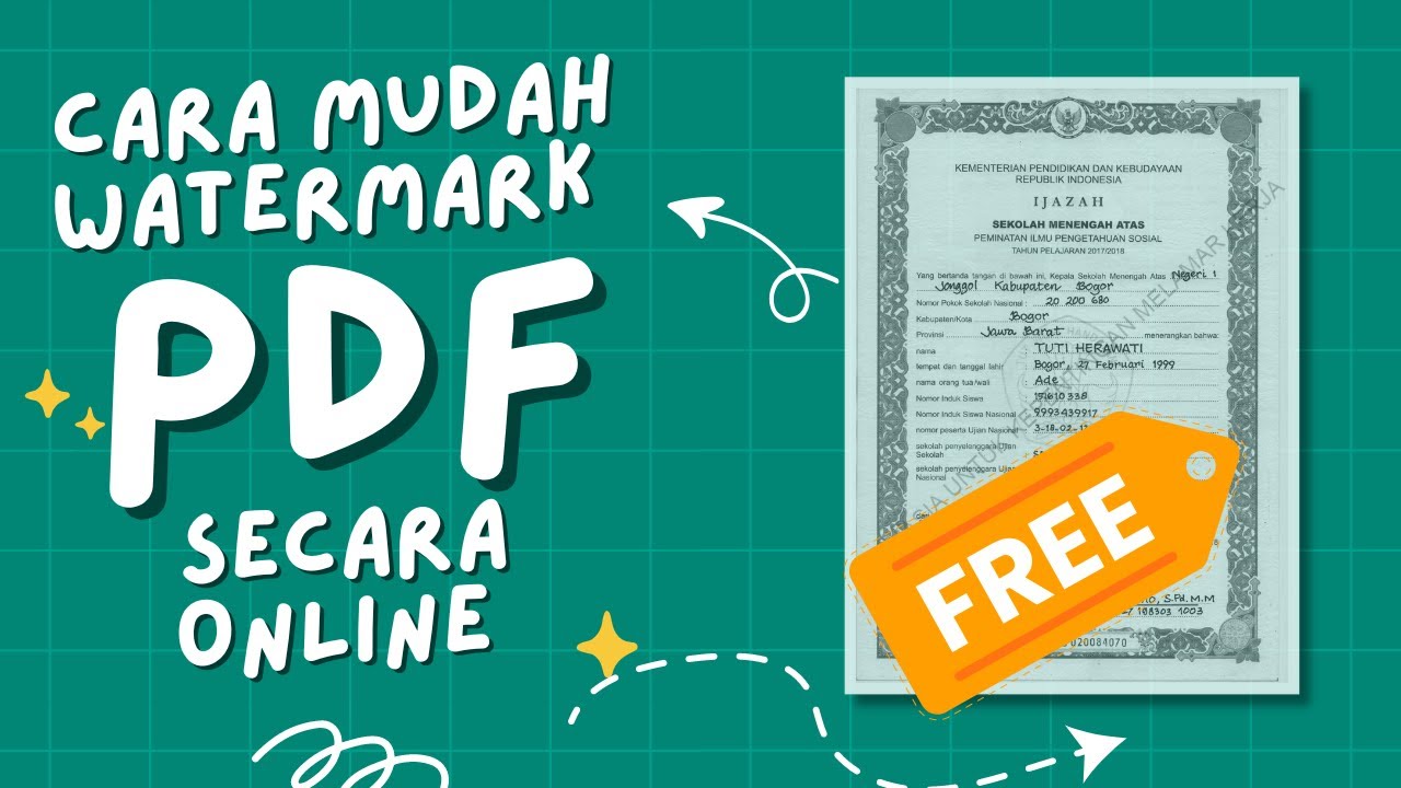 Tutorial Membuat Watermark PDF Online & Gratis - YouTube