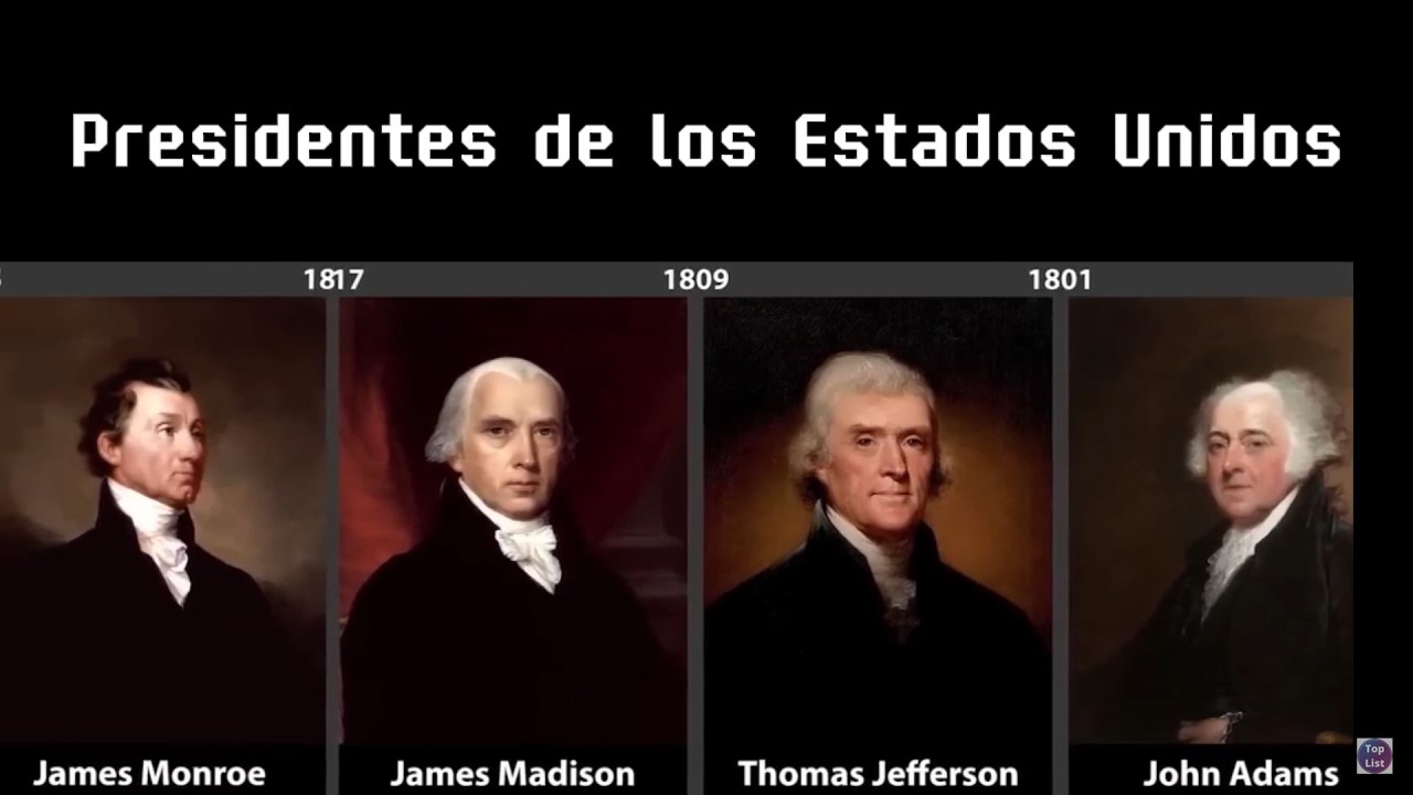 LISTA DE PRESIDENTES DE LOS ESTADOS UNIDOS en orden cronologico 1789 ...
