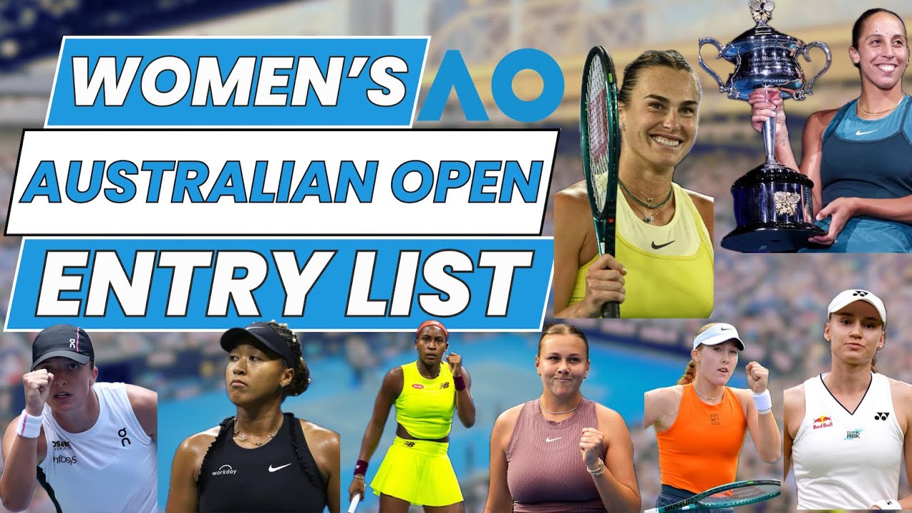 2026 Australian Open - Women's Entry List - YouTube