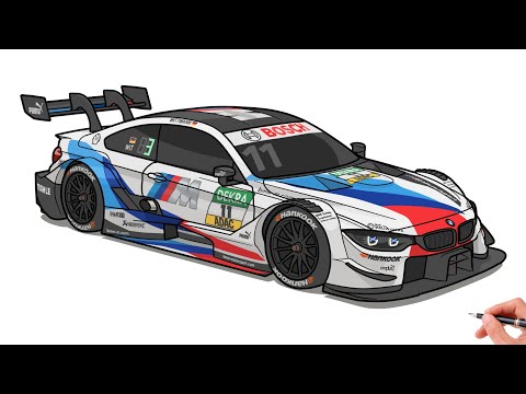 How to draw BMW M4 DTM / drawing bmw m4 f82 2016 car