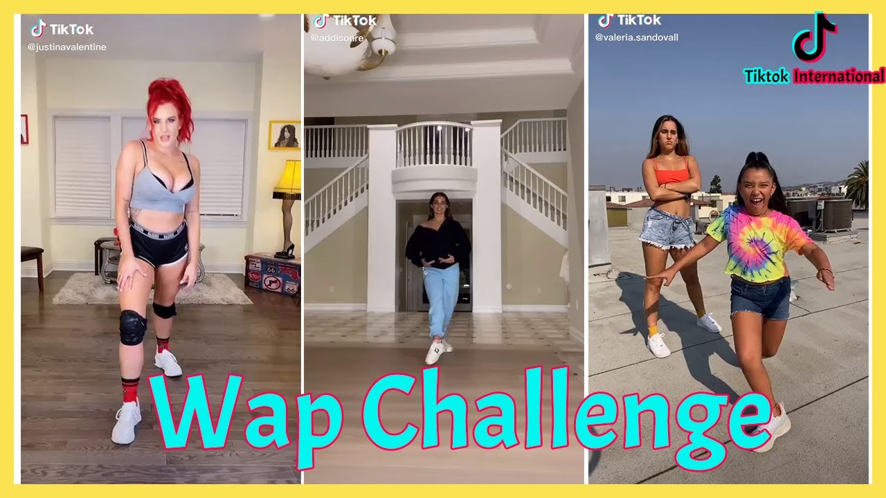 WAP DANCE CHALLENGE (Addison Rae, Justina Valentine and many more ...