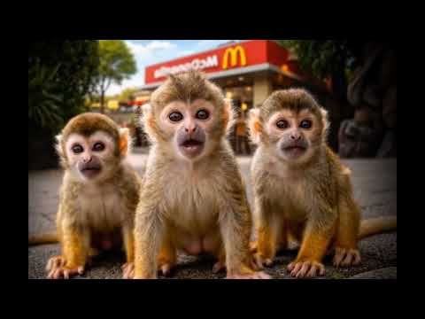 Adorable Baby Monkeys Exploring 🐒 | Sweet & Calming AI Video