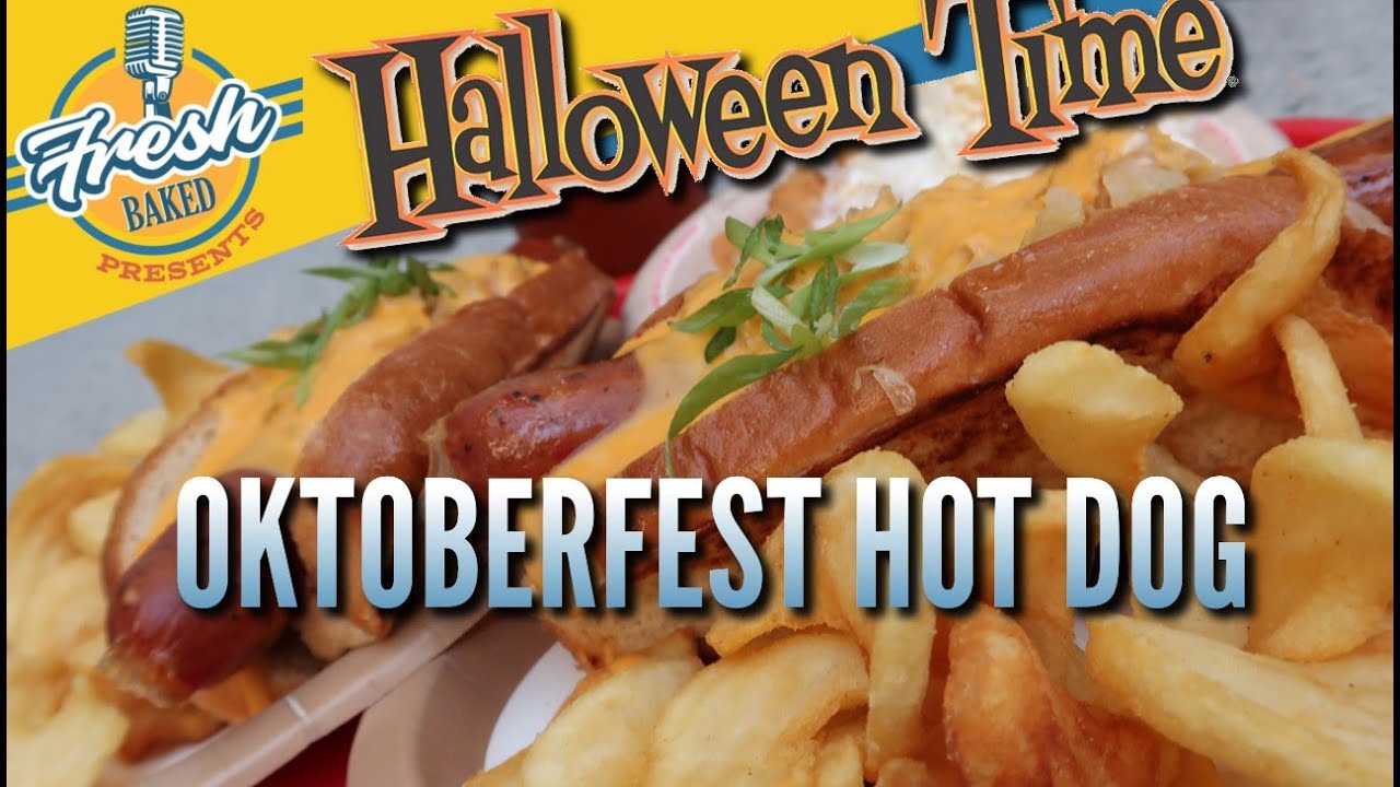 Oktoberfest Hot Dog and Pumpkin Spice Funnel Cake Fries | Halloween ...
