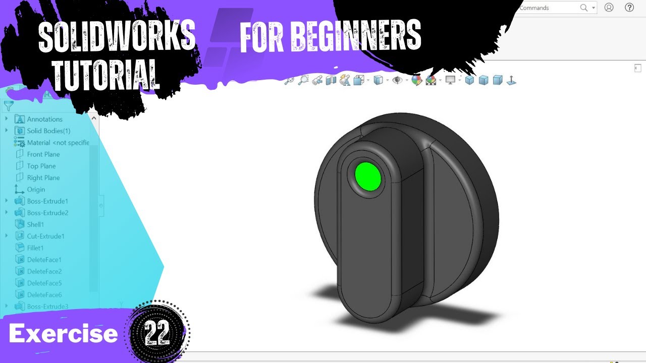 SolidWorks Exercise for Beginner #22 | SolidWorks 3d Modeling - YouTube