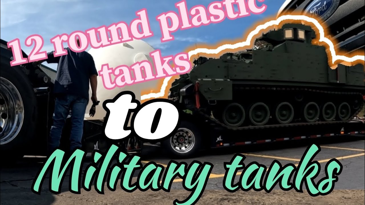 Eo 262 pushing a 12 round plastic tank off the trailer by hand and ...