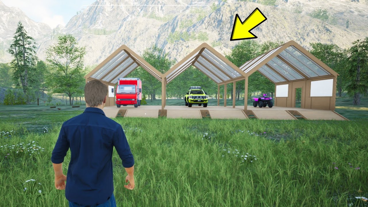 Building A Garage For All My Cars - Ranch Simulator #55 - YouTube