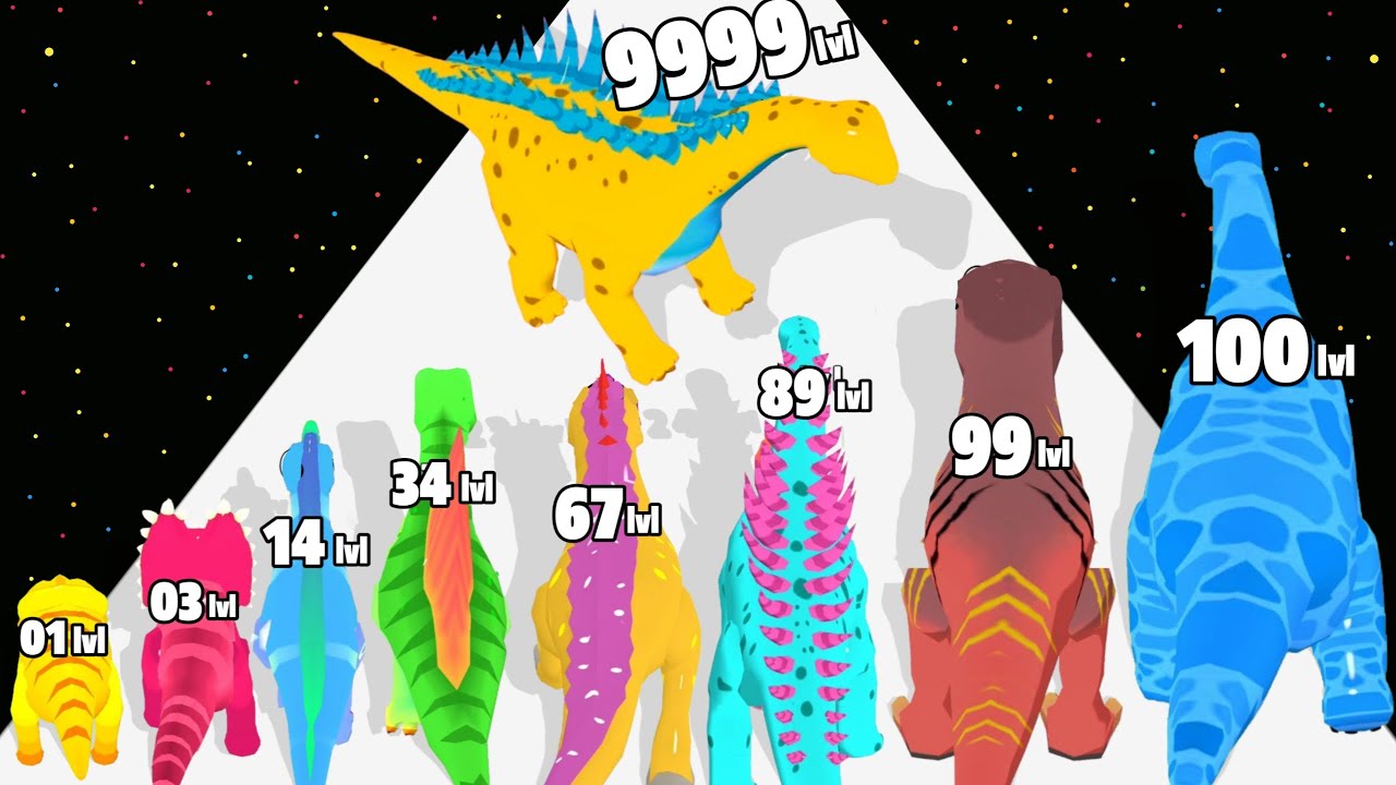 Dino Runner Dino Evolution - Level Up Dinosaur Max Level Gameplay - YouTube