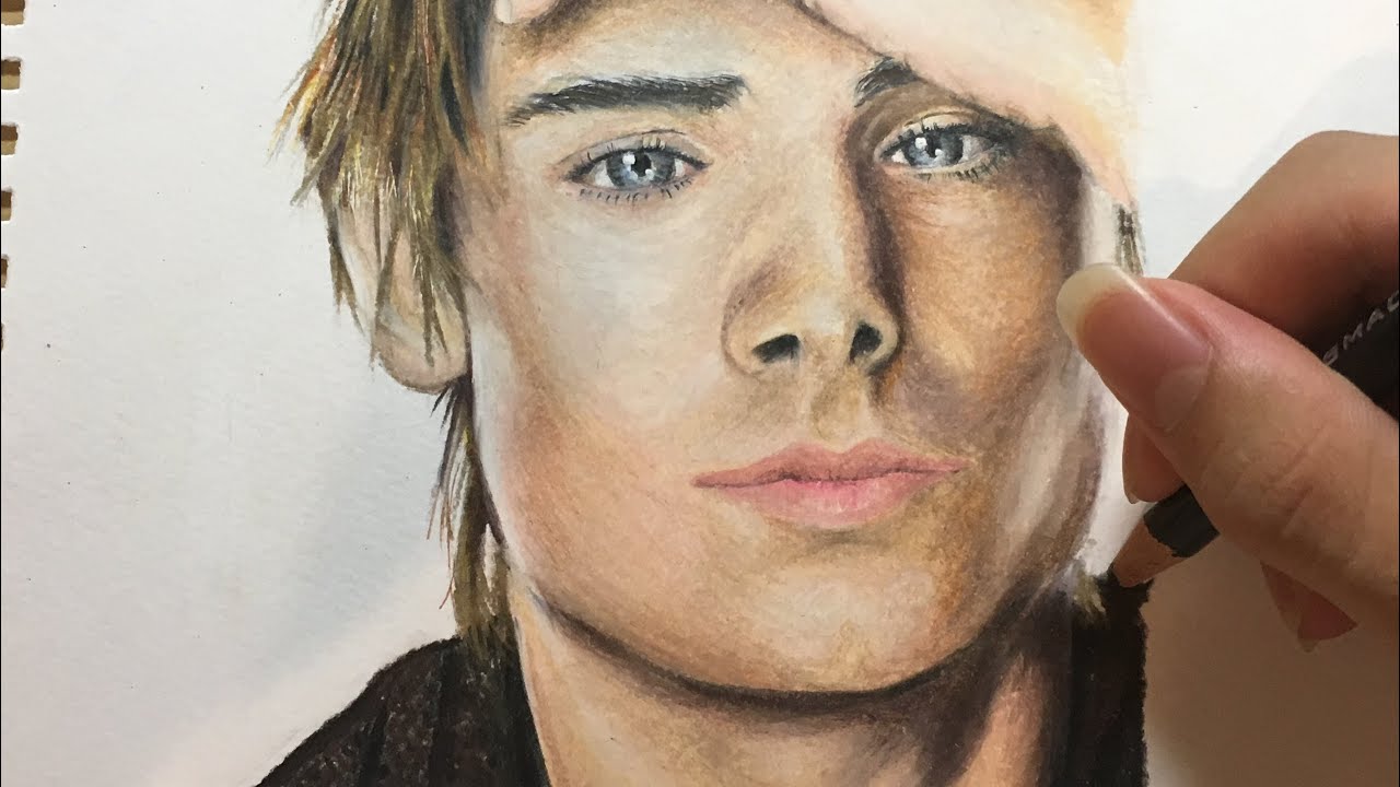 drawing zac efron ザック エフロン 描いてみた - YouTube