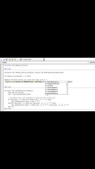Populate TextBoxes & ComboBox from ListBox Selection 🚀 #excel #shortsvideo - YouTube