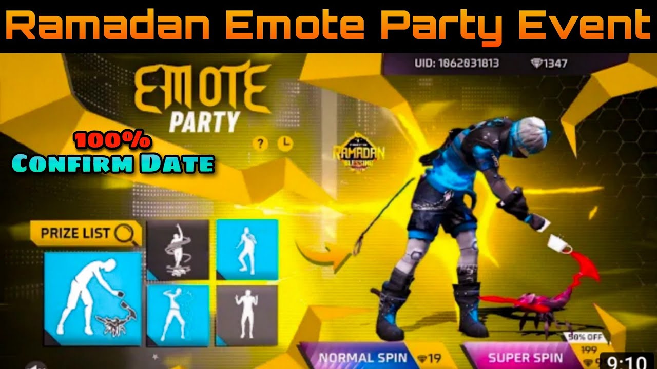 EMOTE PARTY EVENT RETURN | EMOTE PARTY EVENT KAB AAYEGA | EMOTE PARTY ...