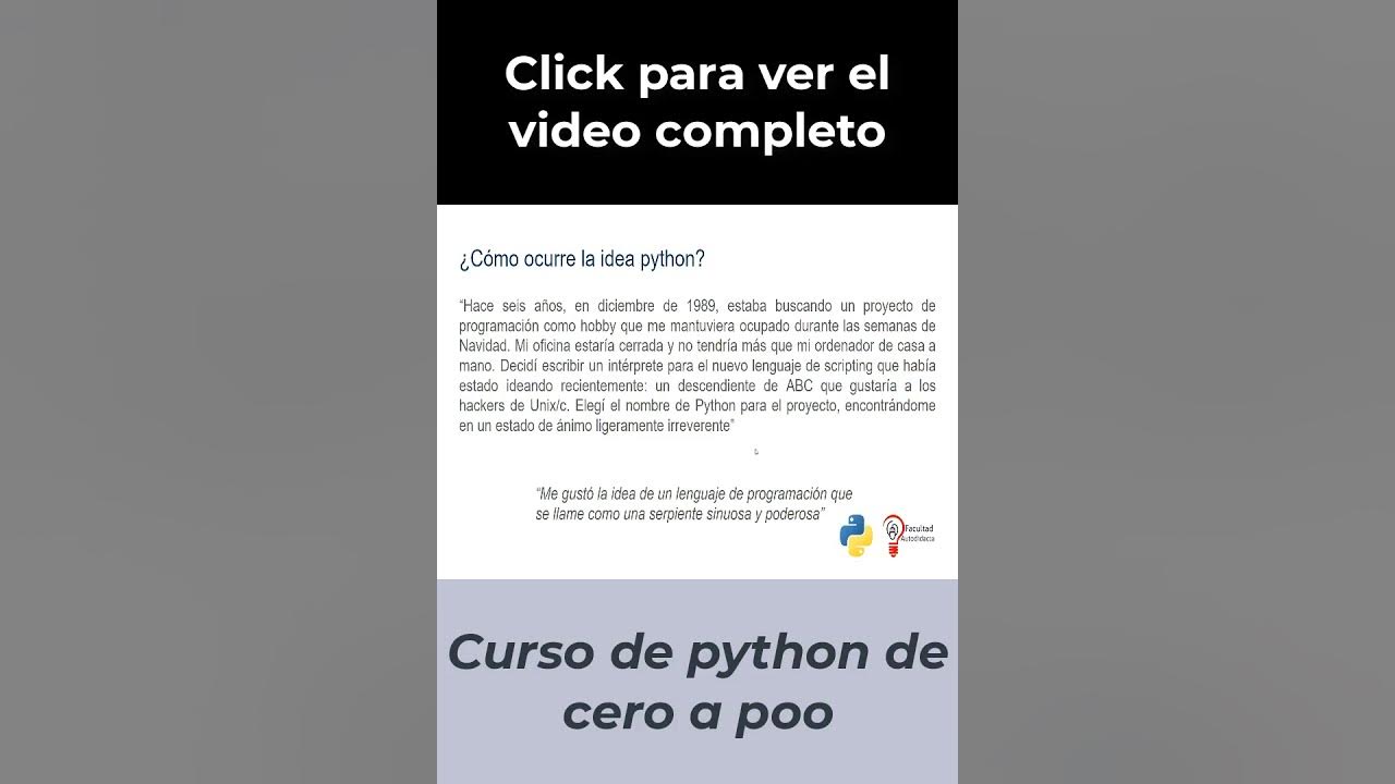 ¿qué Es Python Parte 3 Facultadautodidacta Python Pythonprogramming Youtubeemk 8978