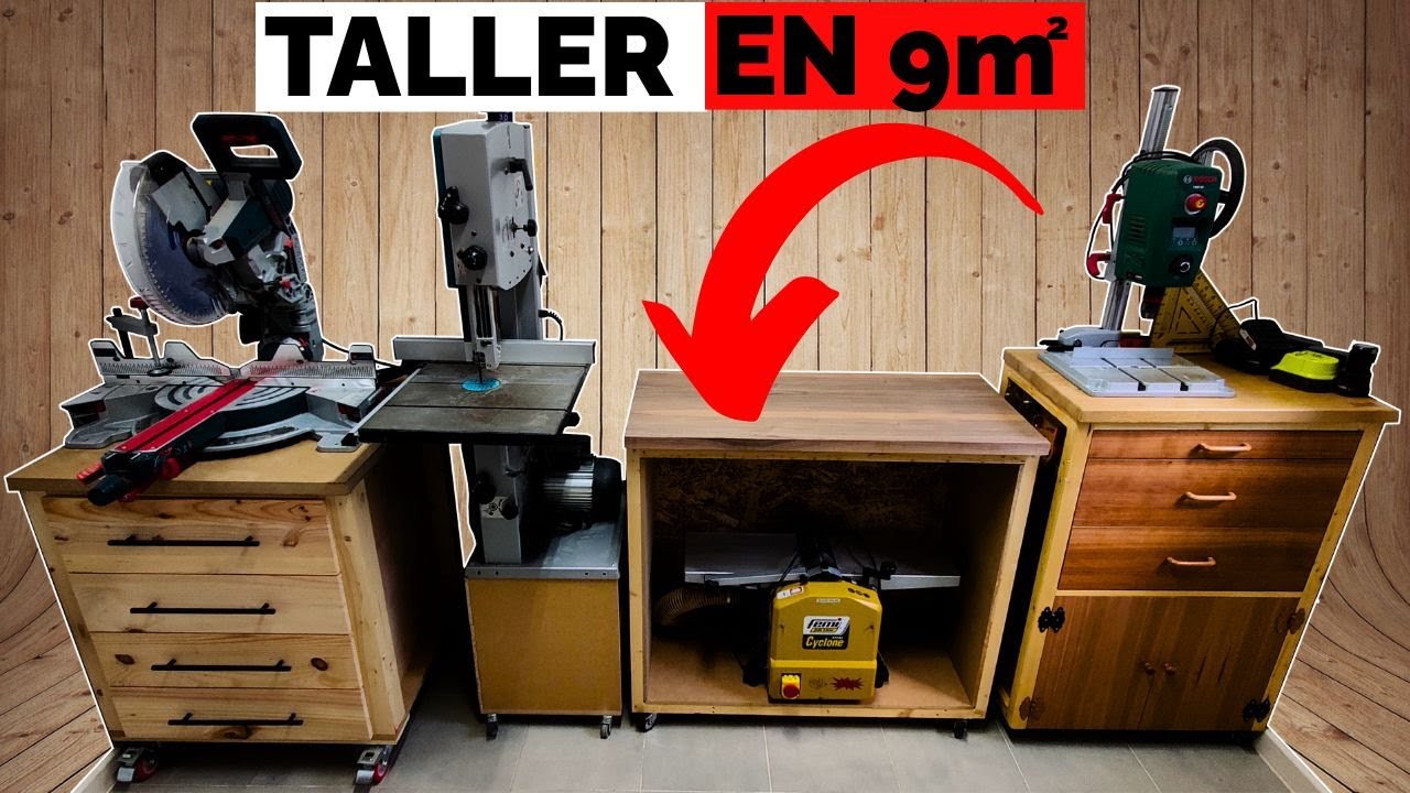 Cómo MONTAR un TALLER de CARPINTERÍA en casa con POCO ESPACIO (9m2 ...