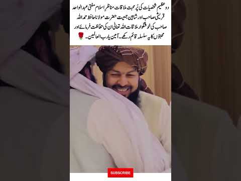 Heartwarming Meeting of Two Respected Islamic Scholars | Mufti Abdul Wahid Qureshi & Hafiz Hamdullah