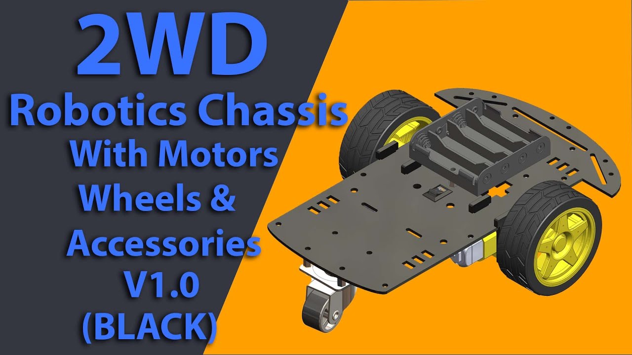 2WD Robotics Chassis With Motors Wheels And Accessories V1 0 BLACK ...
